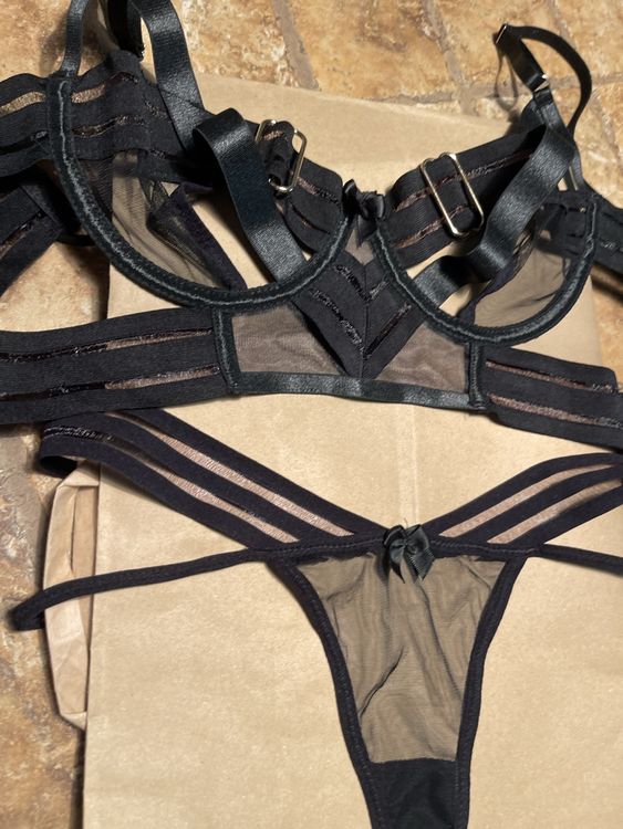 Completo intimo nero, trasparente e seducente. M/L-Nuovo! (Nuovo e nell ...
