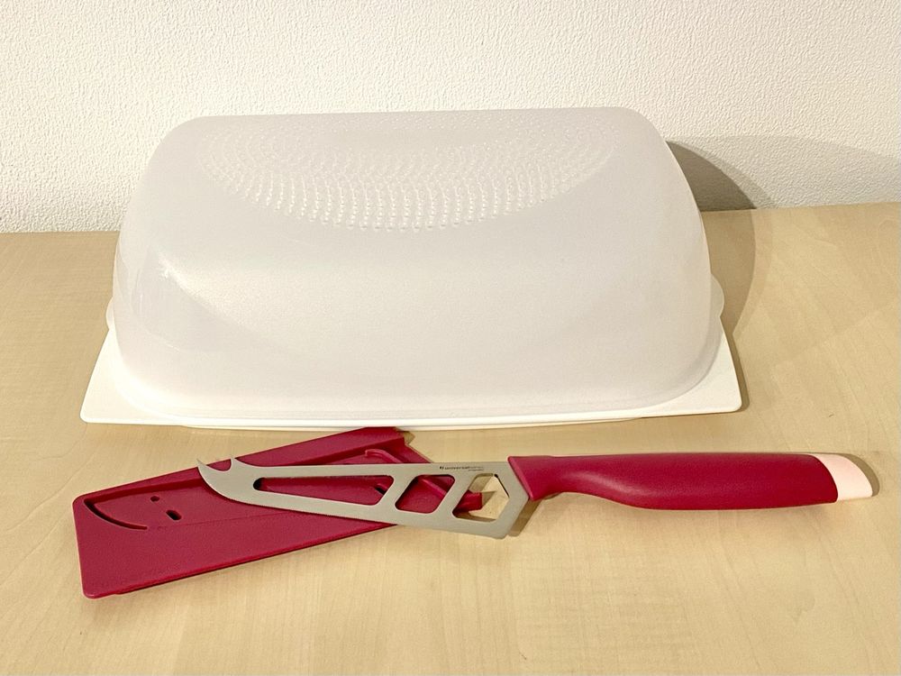 Tupperware Grosser CheeSmart + Käsemesser mit Schneideschutz (Neu und originalverpackt) in ...