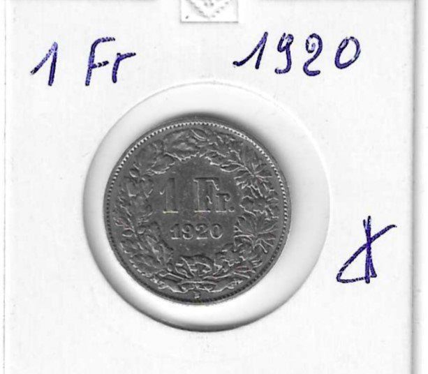 Monnaie Suisse 1 Fr 1920 | Kaufen auf Ricardo