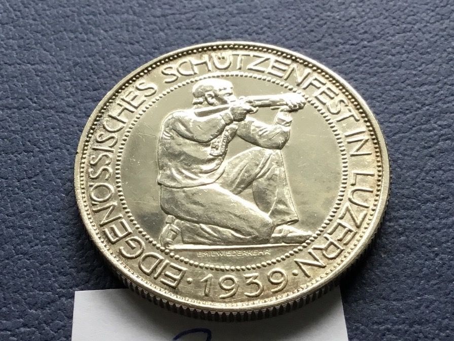 5 Franken Silbermünze LUZERN 1939 VZ +++ stgl (Neu (gemäss Beschreibung)) in St. Margrethen SG ...