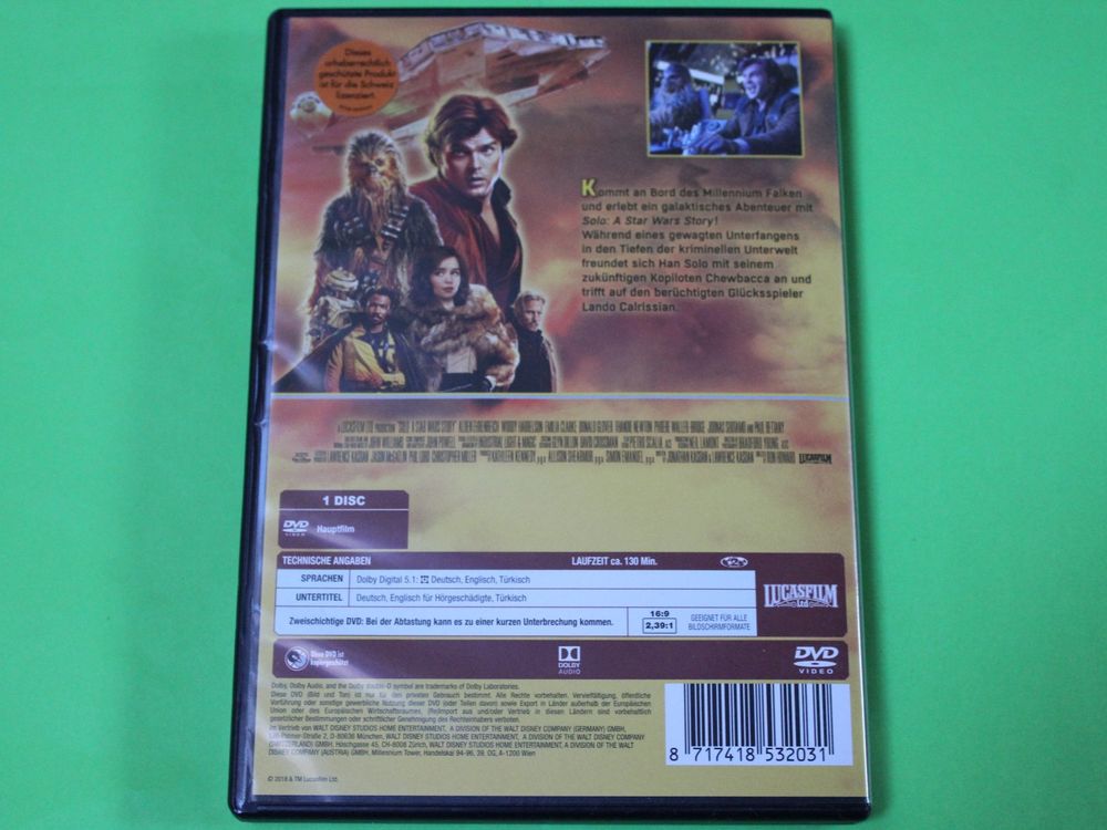 Solo - A Star Wars Story DVD Guter Zustand (Gebraucht) in Tübach für ...