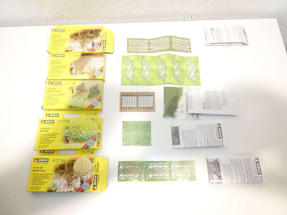 5 Noch Gartenpflanzen Deko Blumen Gemüse HO (Neu (gemäss Beschreibung ...