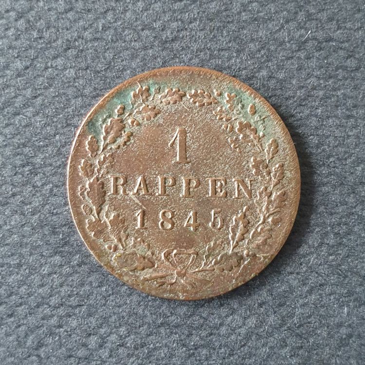Münze Zürich 1 Rappen 1845 Billon / HMZ 2-1180d | Kaufen auf Ricardo
