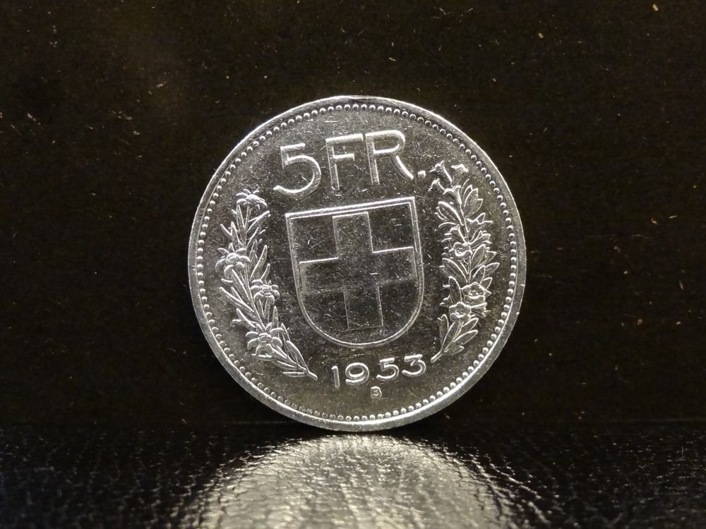 5 Franken Silber 1953 Fünfliber Münze (Gebraucht) in Kerzers für CHF 25 – mit Lieferung auf ...