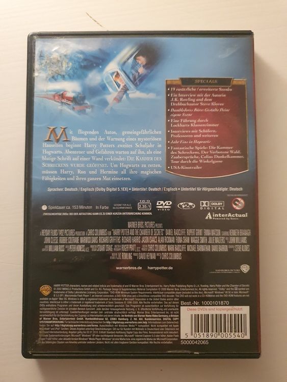 Harry Potter und die Kammer des Schreckens (2002) DVD 📀 (Gebraucht) in Sierre für CHF 1.5 – mit ...