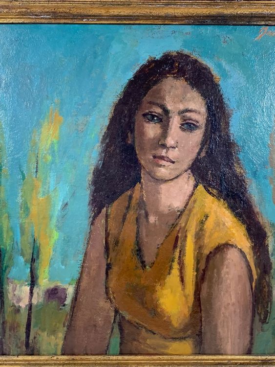 Gemälde von einer Frau im Gelben Kleid unleserlich Signiert (Gebraucht) in Root für CHF 1030 ...