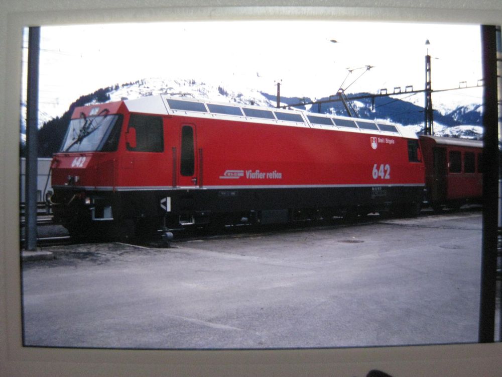 Dia: RhB Ge 4/4 III 642 1994 (Neu (gemäss Beschreibung)) in Malters für ...