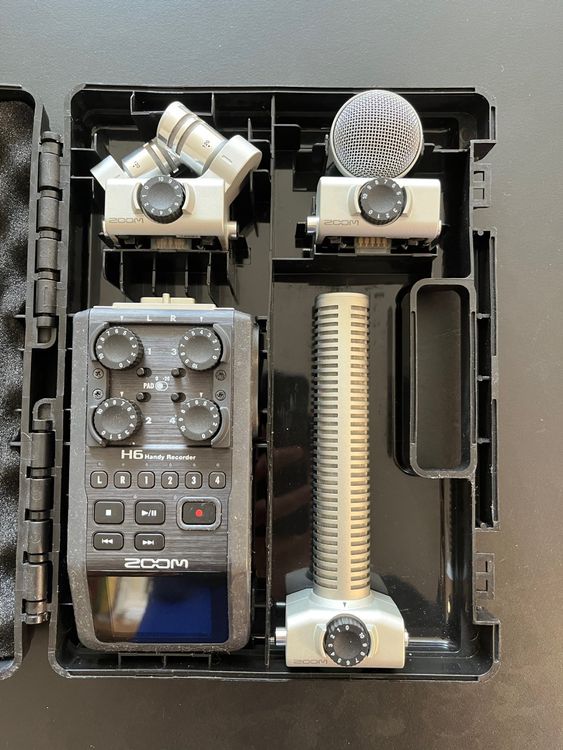 Zoom H6 mit XLR Input, Mid-Side Mic, Shotgun Mic, XY Mic (Gebraucht) in ...