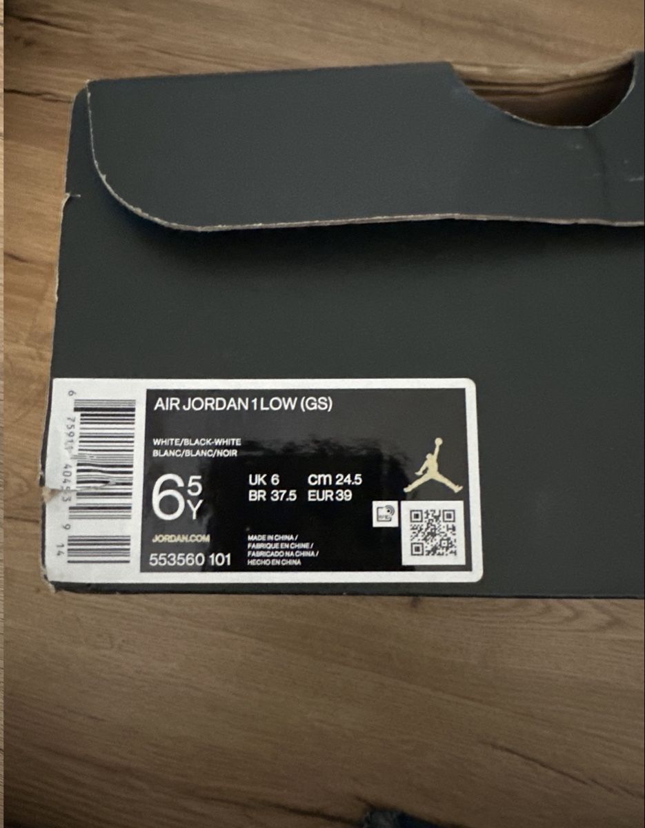 Air Jordan 1 Low Schwarz/Grau – Gr. EU 40 – mit Box (Gebraucht) in ...