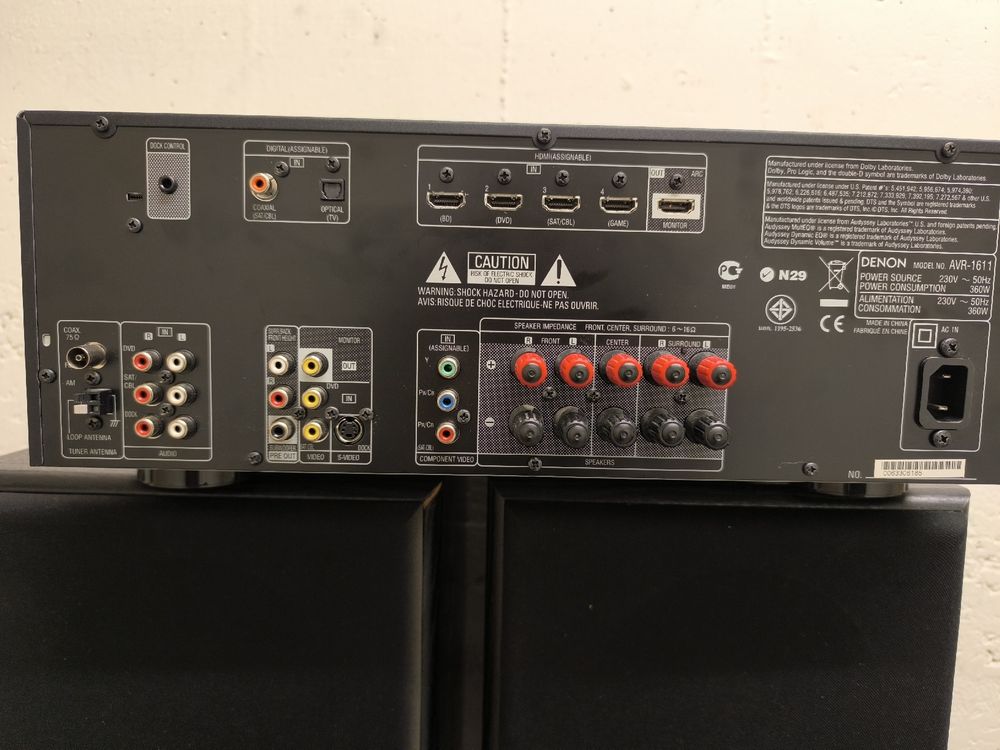 Denon AV-Receiver (AVR-1611) mit Audiophile Lautsprechern (Gebraucht ...