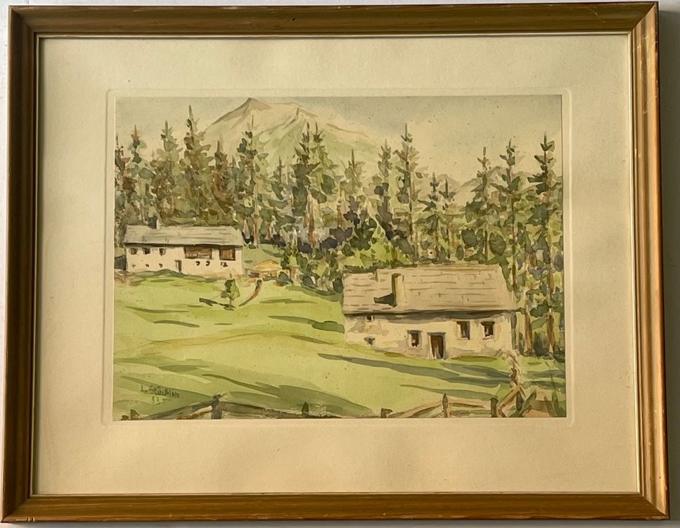 Landschaft Aquarell Signiert L.Stülklin | Kaufen auf Ricardo