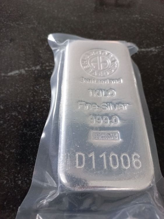 1kg Feinsilber Argor Heraeus - XAG Silber Barren (Gebraucht) in ...
