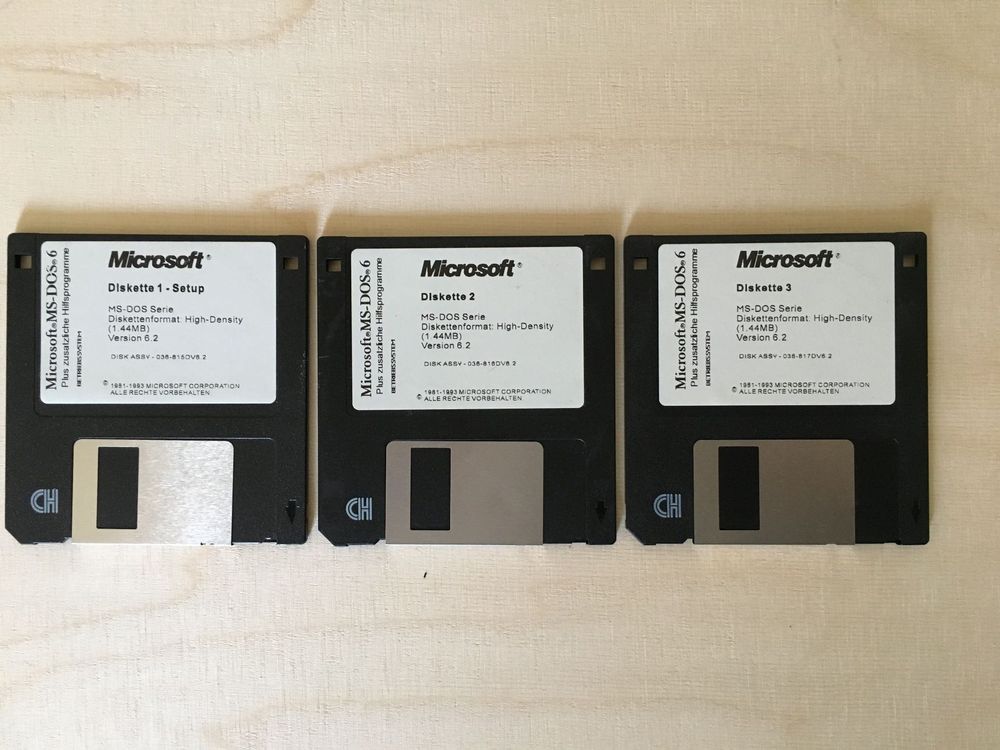 Disketten MS-DOS Version 6.2 (Gebraucht) in Zürich für CHF 2 – mit ...