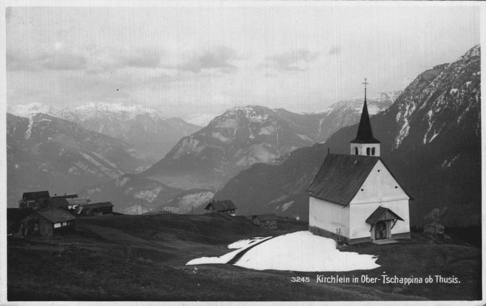 Alte Ansichtskarte Kirchlein Ober-Tschappina Thusis (Gebraucht) in ...