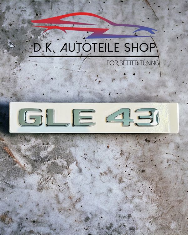 Mercedes AMG GLE43 Emblem Schriftzug Logo aus ABS NEU Chrom (Neu und ...