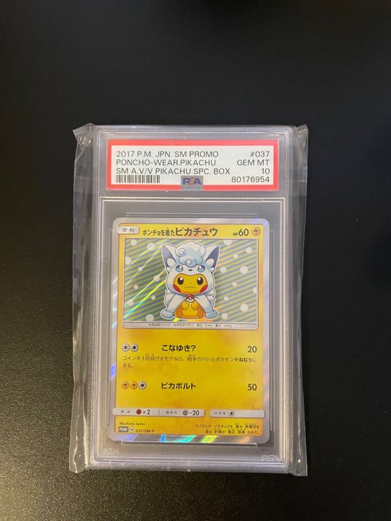 Pokémon Alolan Vulpix Poncho Wearing Pikachu PSA 10 | Kaufen auf Ricardo