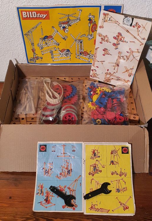vie Baukästenteile von Bilo Toy (wie Baufix) mit Anleitungen (Gebraucht ...