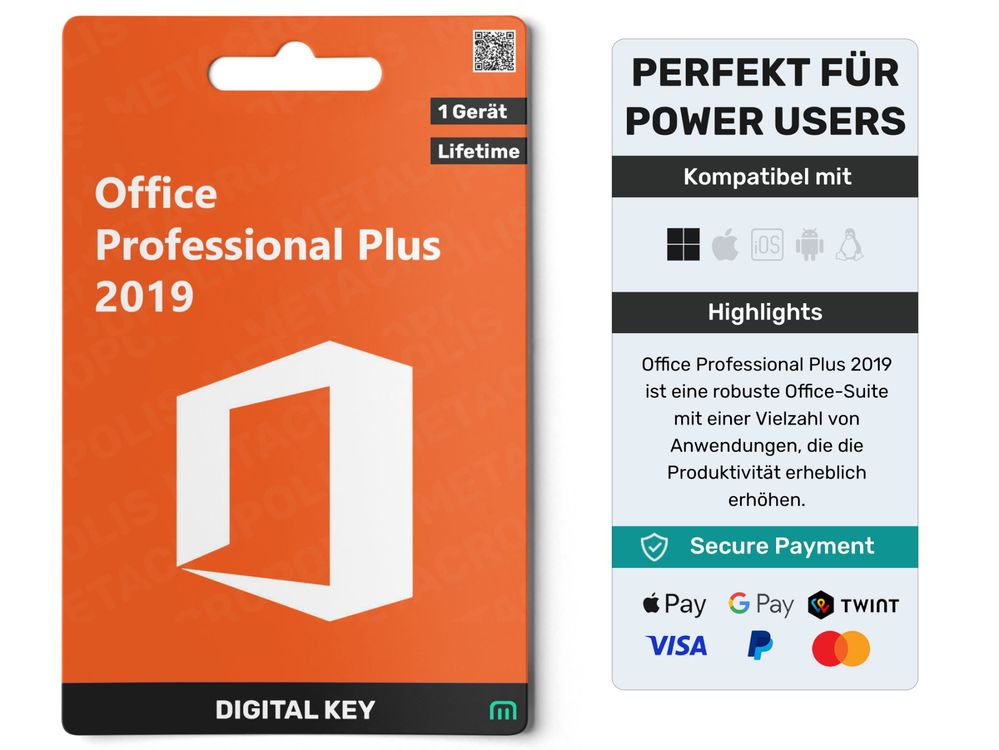 Office Professional Plus 2019 | 1 PC (Gebraucht) in Dietlikon für CHF 6.45 – mit Lieferung auf ...