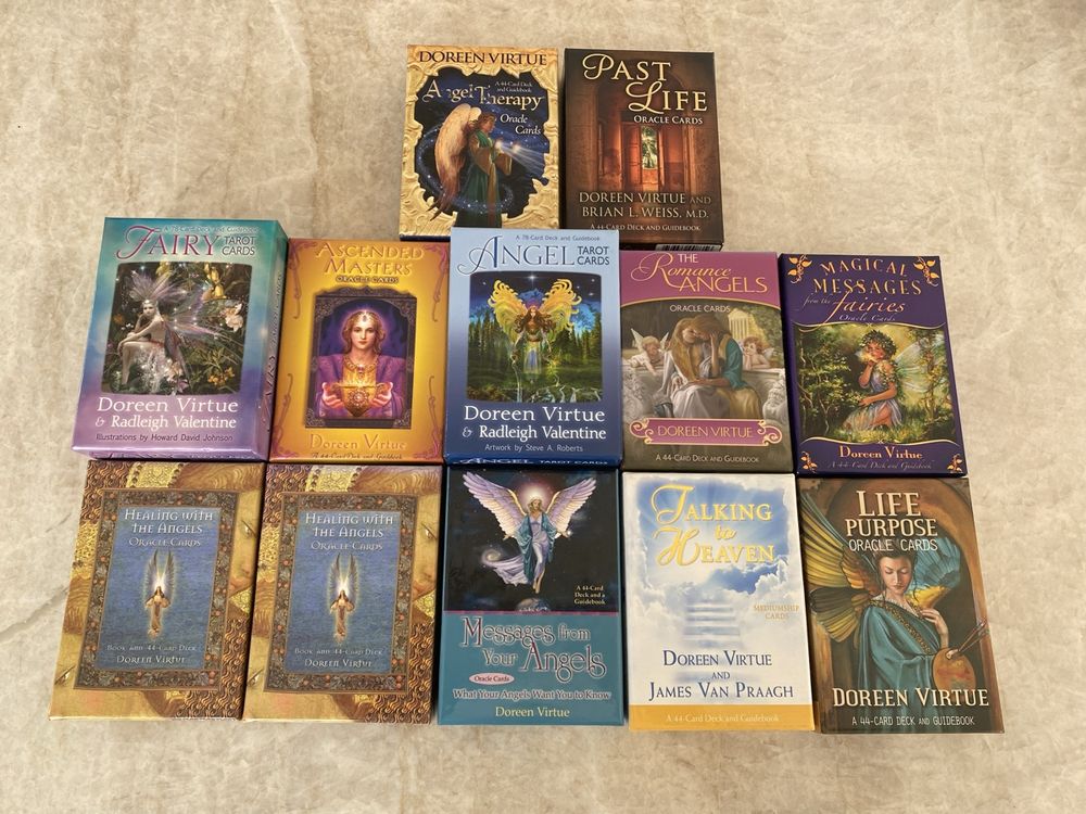 12 jeux de cartes Oracle Doreen Virtue en anglais,tarots (D'occasion) à ...
