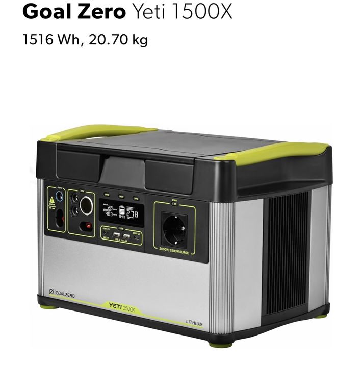 Goal Zero Yeti 1500x | Kaufen auf Ricardo
