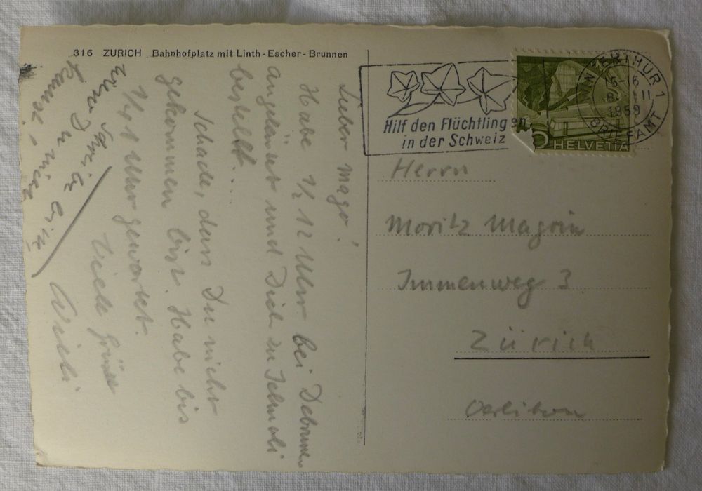 AK ZÜRICH BAHNHOF PLATZ, Tram, Oldtimer, Reklame, belebt (Gebraucht) in Wallisellen für CHF 4 ...