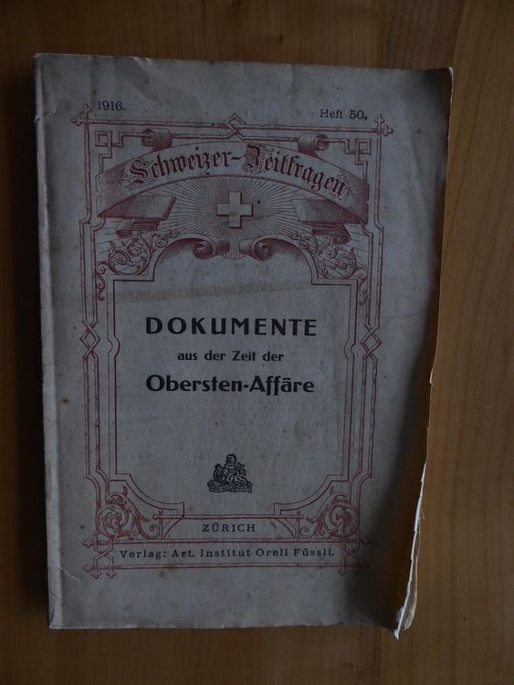 Obersten-Affäre Dokumente 1916 | Kaufen auf Ricardo