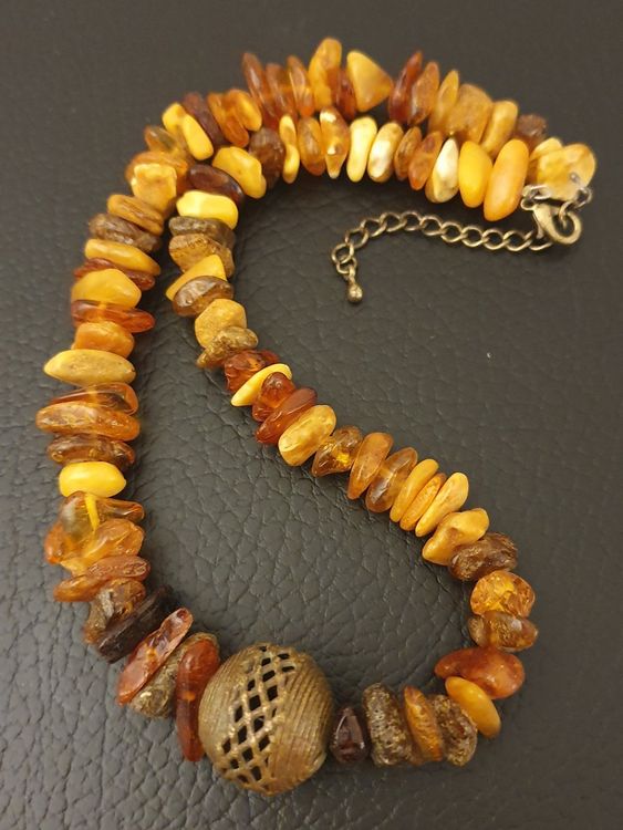 Altes Collier d'ambre Bernsteinkette | Kaufen auf Ricardo