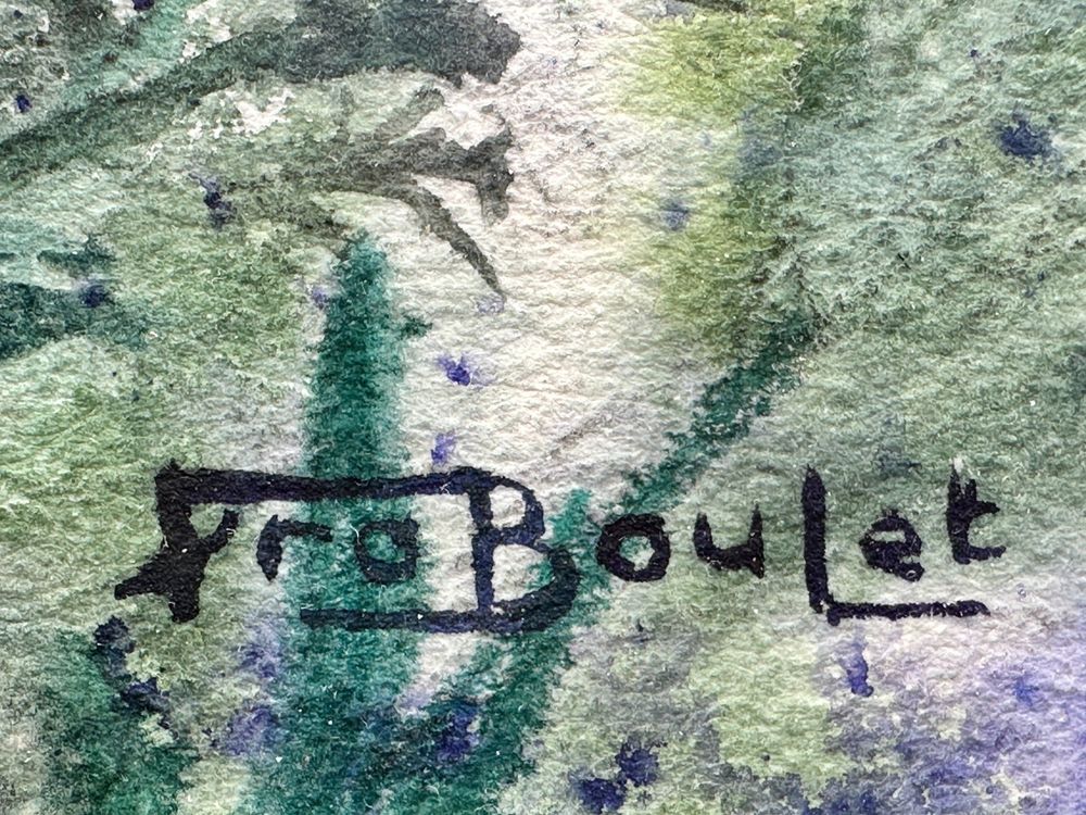 DANIÈLE FRABOULET Aquarelle sur carton Anémone bleu (Gebraucht) in Morges für CHF 20 – mit ...