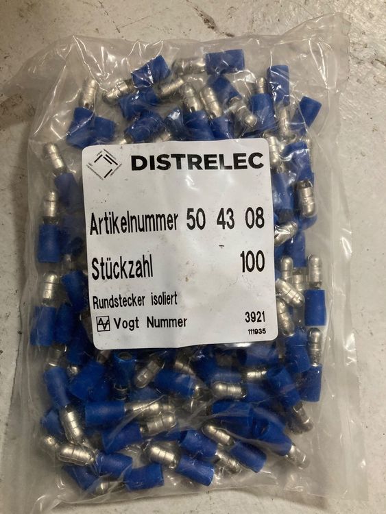 Kabelschuh Rundstecker Isoliert Blau (Neu und originalverpackt) in Boll ...