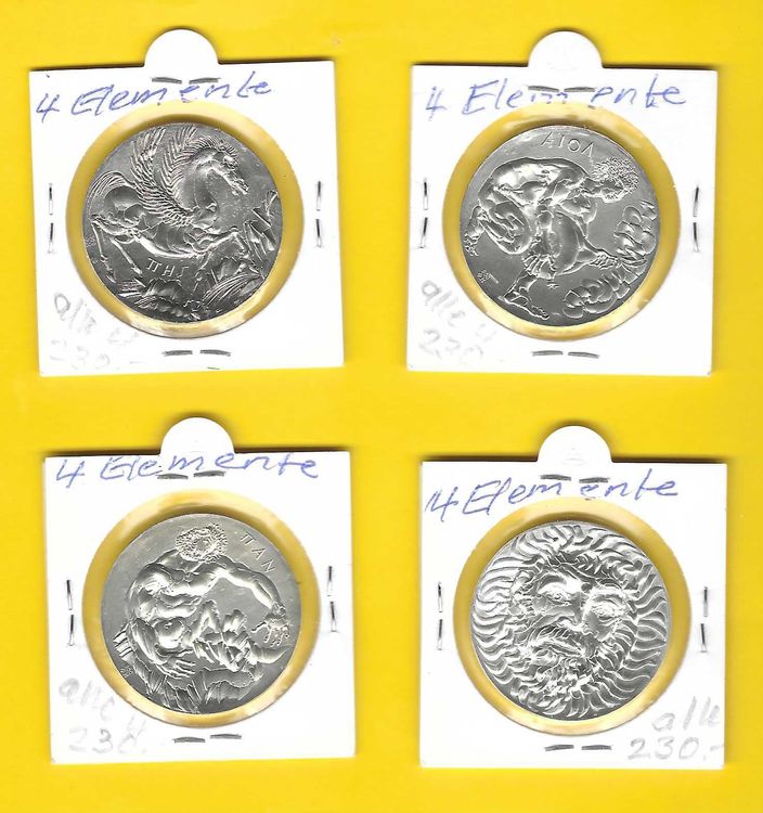 1977 Hans Erni/4 Elemente s. Bilder/900Ag/nur 7500 Auflage (Neu (gemäss Beschreibung)) in Zürich ...