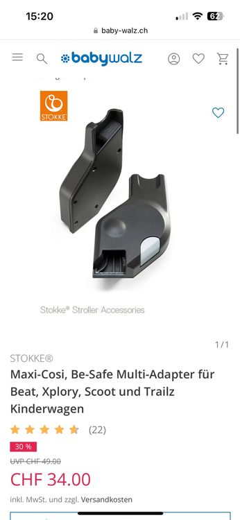 Maxi-cosi, Be-safe multi adapter for Stokke Beat, Xplory (Gebraucht) in Schlieren für CHF 30 ...