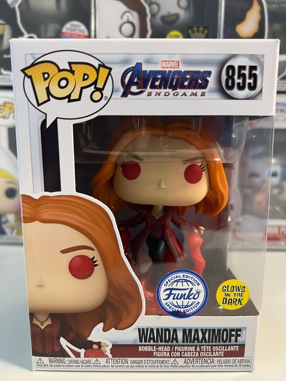 Funko POP! Marvel Avengers Endgame Wanda Maximoff Glow (Neu und ...
