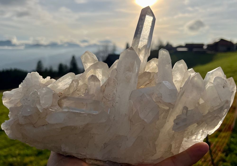 Topü Bergkristallstufe mit Doppelender | Kaufen auf Ricardo