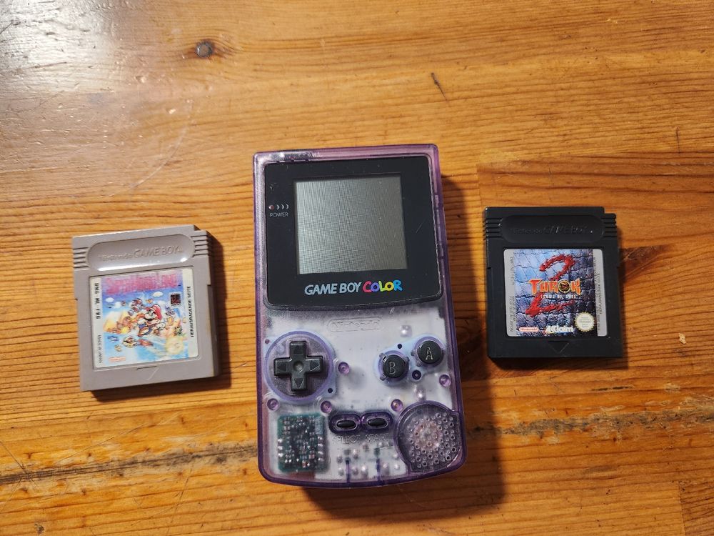 Game Boy Color (Transparent) + Turok 2 & Super Mario Land (Gebraucht ...