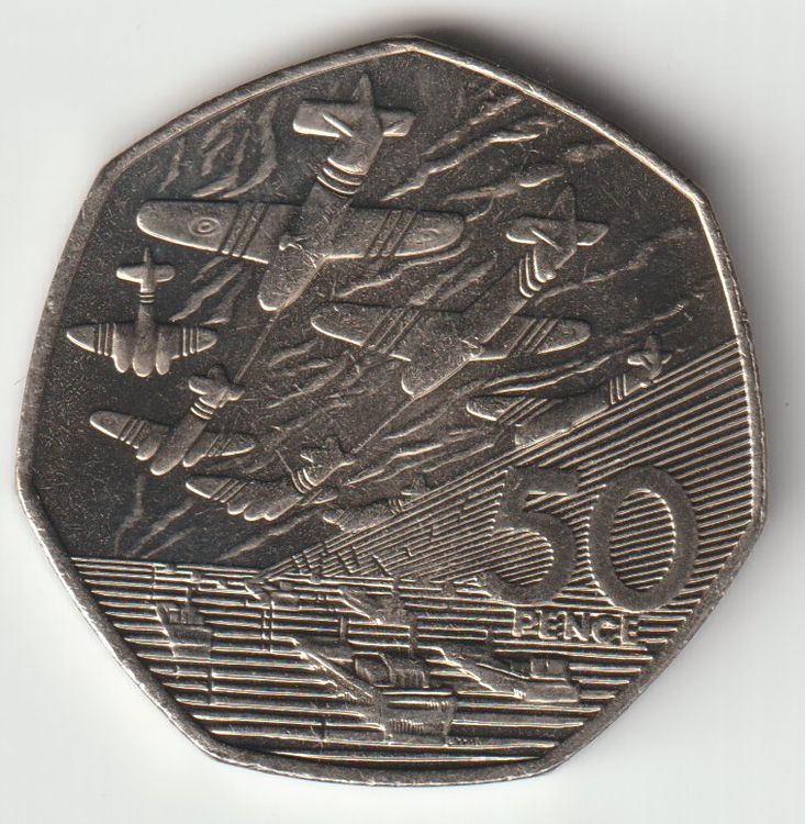 1944-1994 D-Day Normandy Gedenkmünze 50 Pence GB QE II (Gebraucht) in ...
