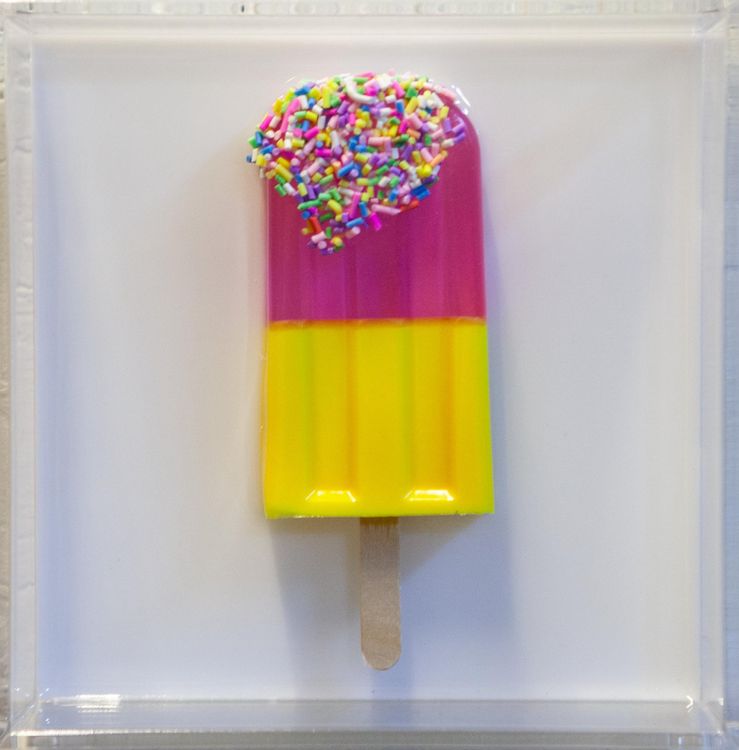 Gemälde, Pop Art, Eis am Stiel , Resinart, Unikat (Neu und ...