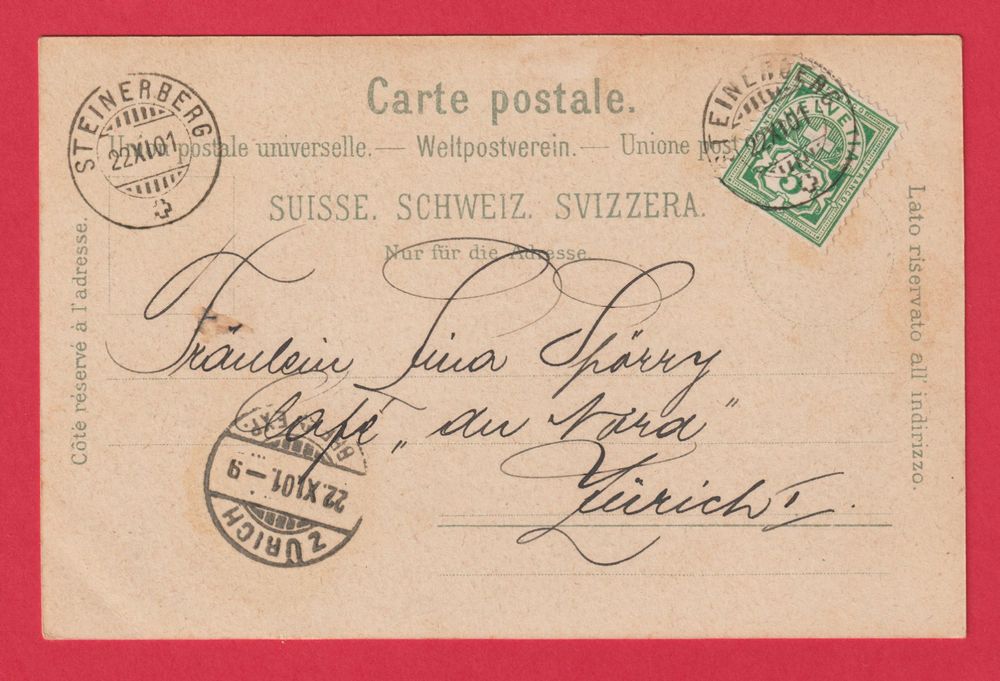 Gruss Aus Steinerberg Sz Bezirk Schwyz 2 Bild Farb Litho Kaufen Auf