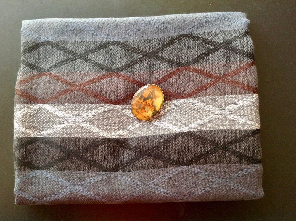 E., Schal Foulard Wolle Seide Clip antik Biedermeier Kleider (Gebraucht ...