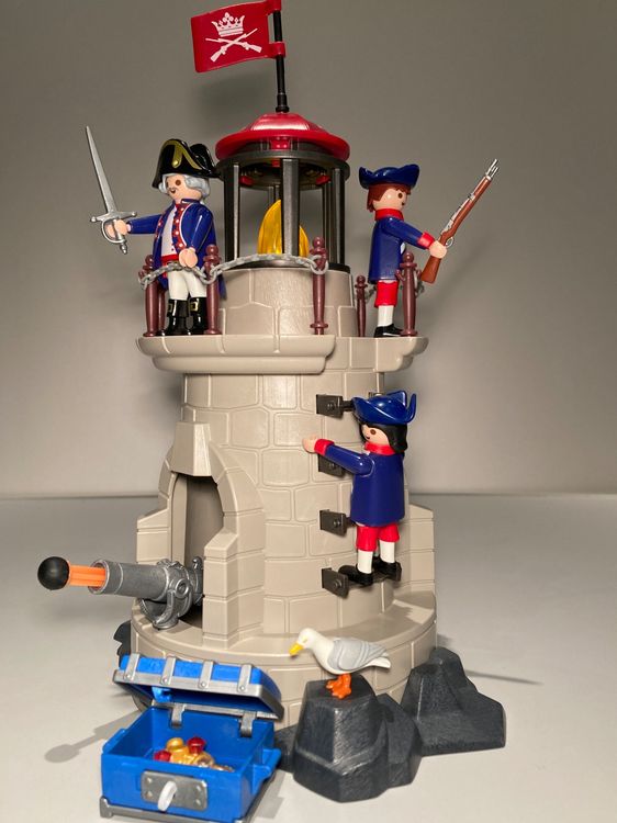 Playmobil, Festungsturm mit Leuchtfeuer und Soldaten (Gebraucht) in Wil ...