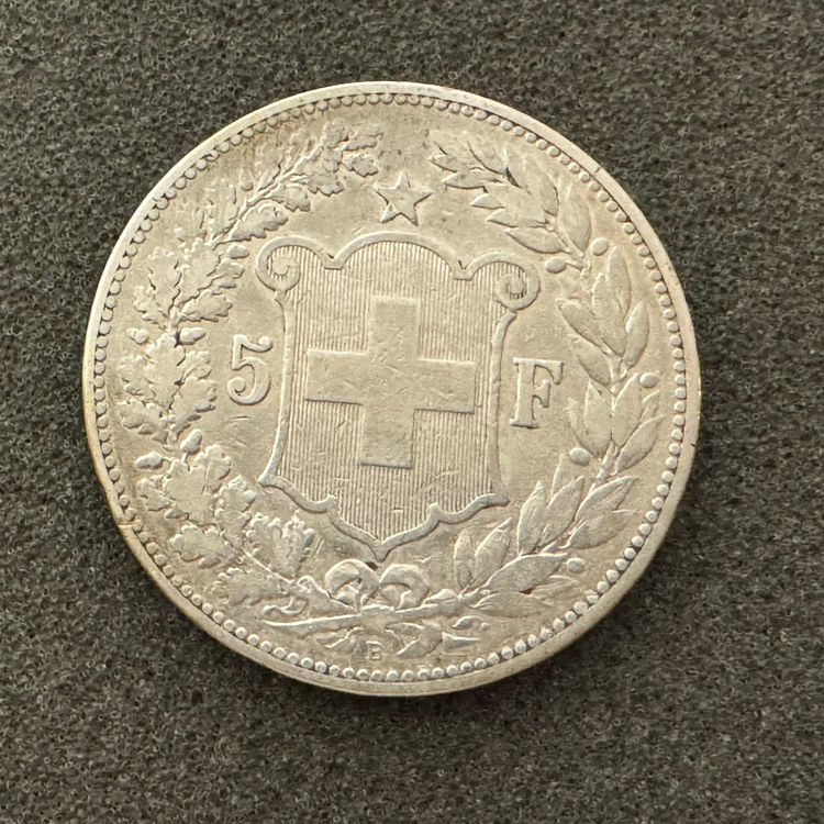 5 Franken Schweiz Silber Frauenkopf 1888 selten (Gebraucht) in Reitnau für CHF 525 – mit ...