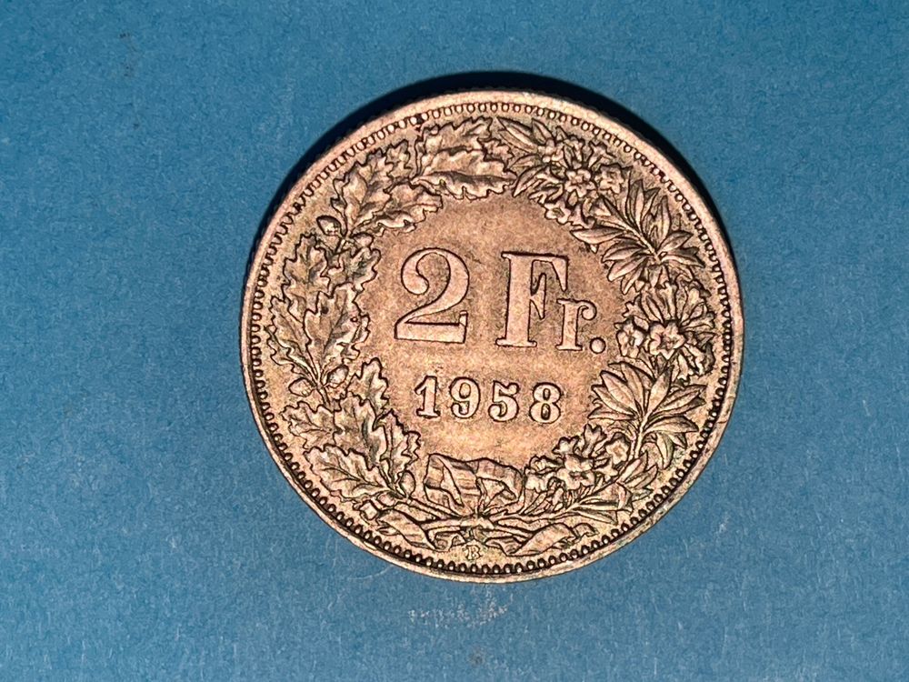 Silbermünzen 2 Fr. 1958 (Gebraucht) in Buonas für CHF 5 – mit Lieferung auf Ricardo kaufen