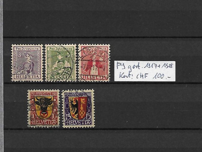 PJ gest. 1917 + 1918 Kat: CHF 100.- (Gebraucht) in Basel für CHF 4 – mit Lieferung auf Ricardo ...