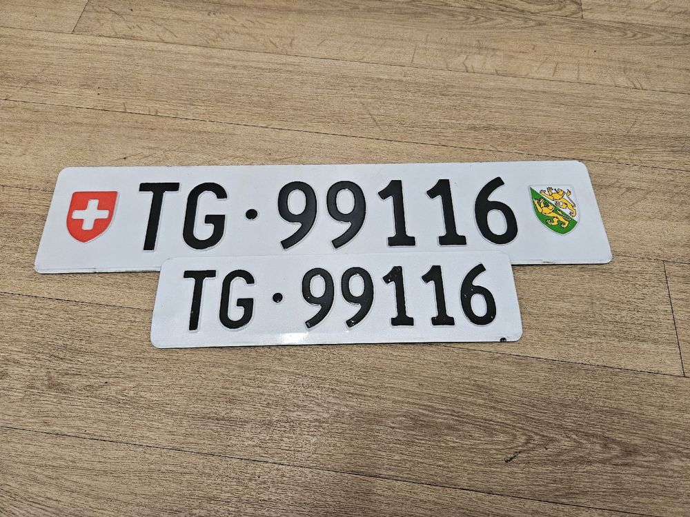 Nummerschild TG 99116 (Gebraucht) in Amriswil für CHF 1500 – mit ...