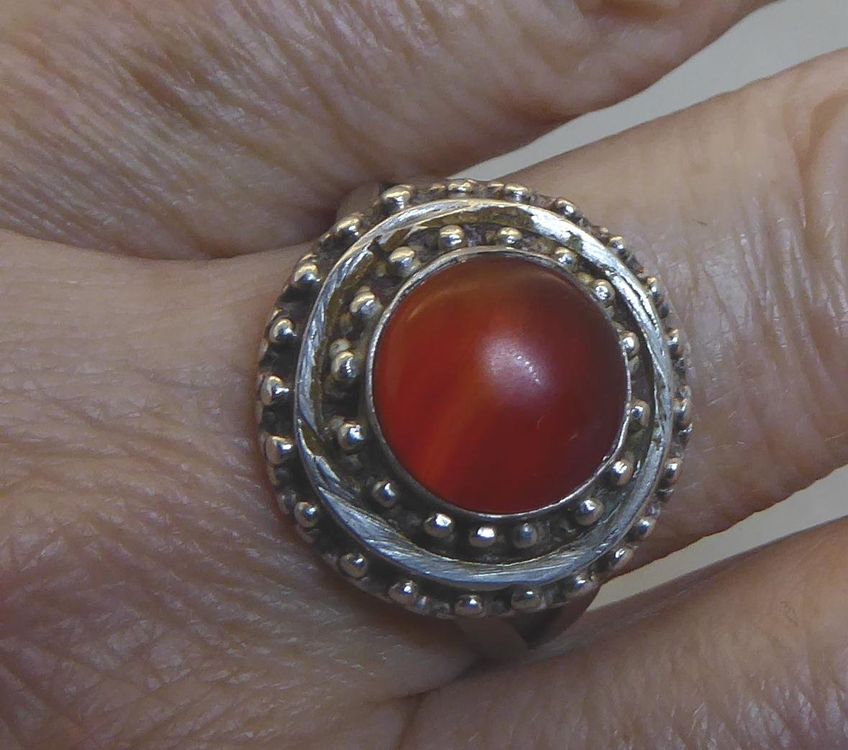 Ring 800 Silber mit echtem Carneol vor 1988 (Gebraucht) in Muri AG für ...