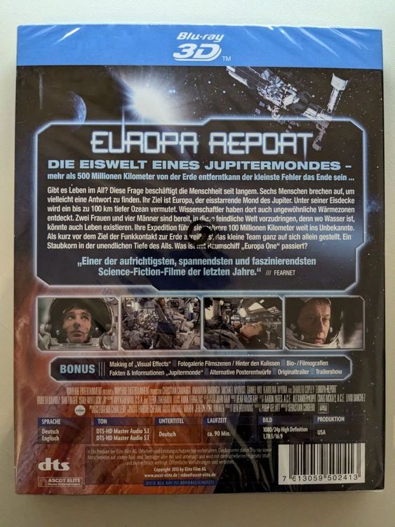 Europa Report [Blu-ray/2D&3D/neu&OVP] (Neu und originalverpackt) in Port für CHF 6.5 – mit ...
