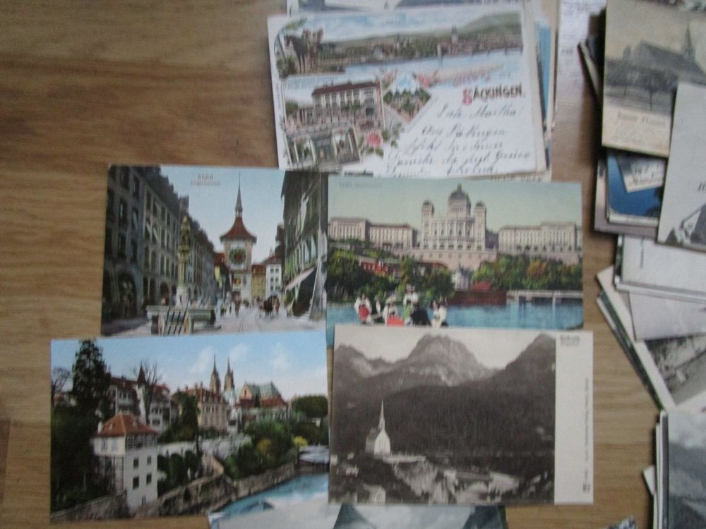 100 antike Ansichtskarten (Gebraucht) in Heimberg für CHF 20 – mit ...