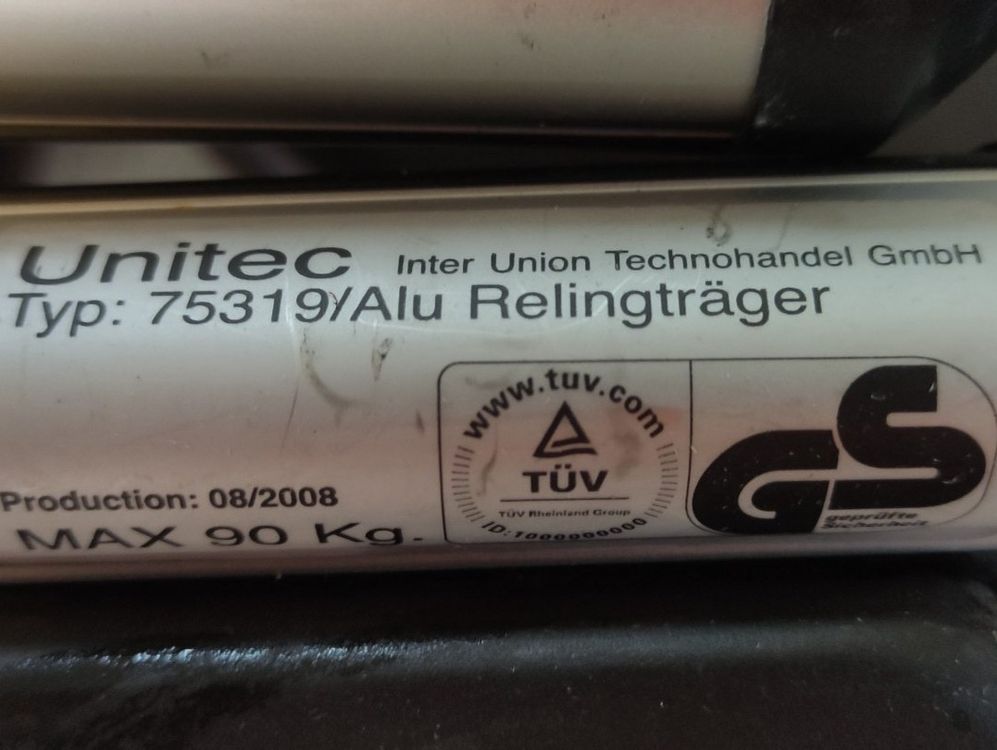 RELINGTRÄGER UNITEC (Gebraucht) in für CHF 10 – nur Abholung auf ...