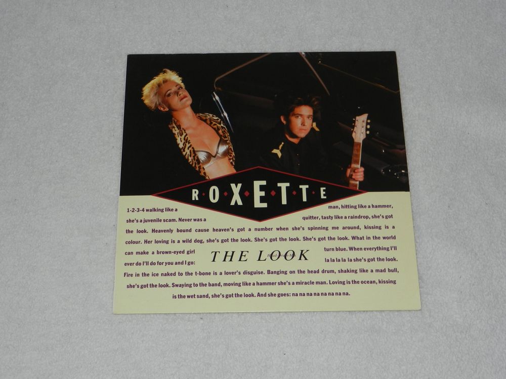 MAXI-SINGLE 45RPM ROXETTE - THE LOOK(HEADDRUM MIX)VG+ | Kaufen auf Ricardo