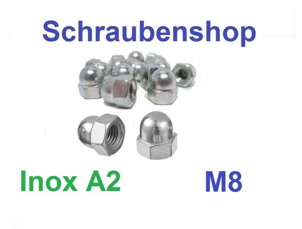 50x M8 Hutmuttern Hut Muttern Inox A2 (Neu und originalverpackt) in Hallau für CHF 9.9 – mit ...