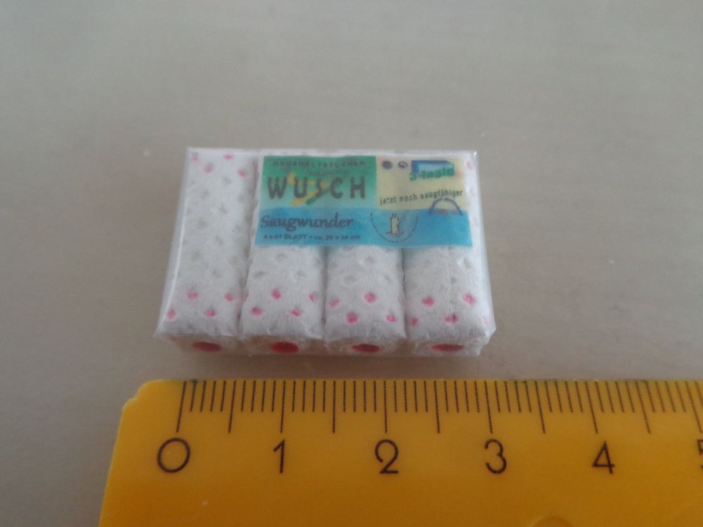 4 Rollen Haushaltpapier verpackt für das Puppenhaus/Laden | Kaufen auf ...